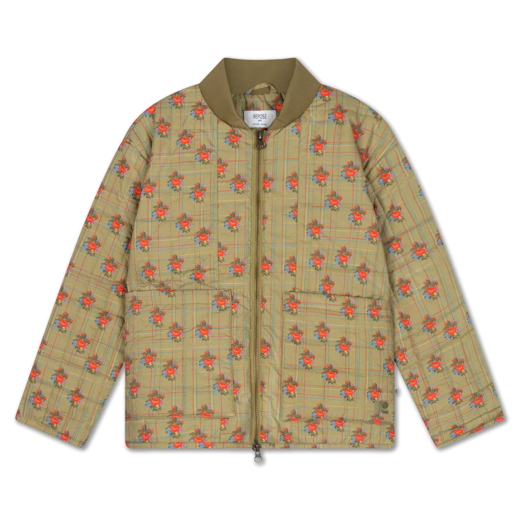 A padded jacket - grid flower – Repose AMS